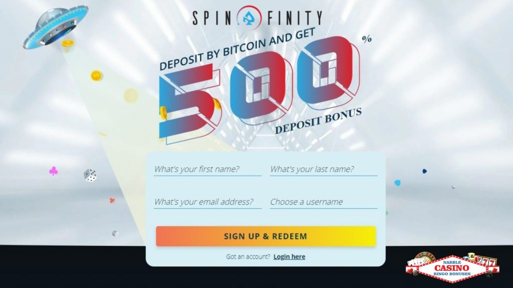 Spinfinity No Deposit Bonus Codes