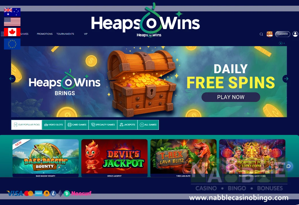 Heaps O Wins Casino Review – Bonuses, Safety & Real Player Ratings